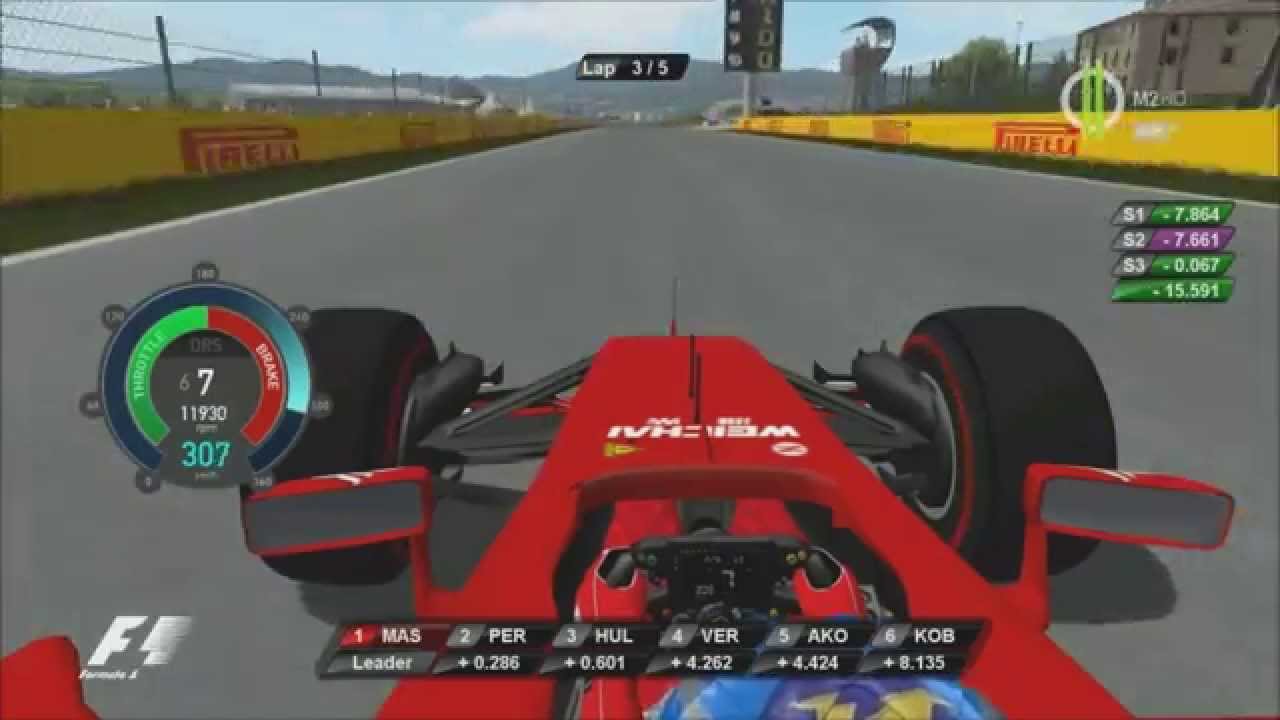 F1 2014 - gameplay + F1 2014 HUD (onboard Fernando Alonso) - YouTube