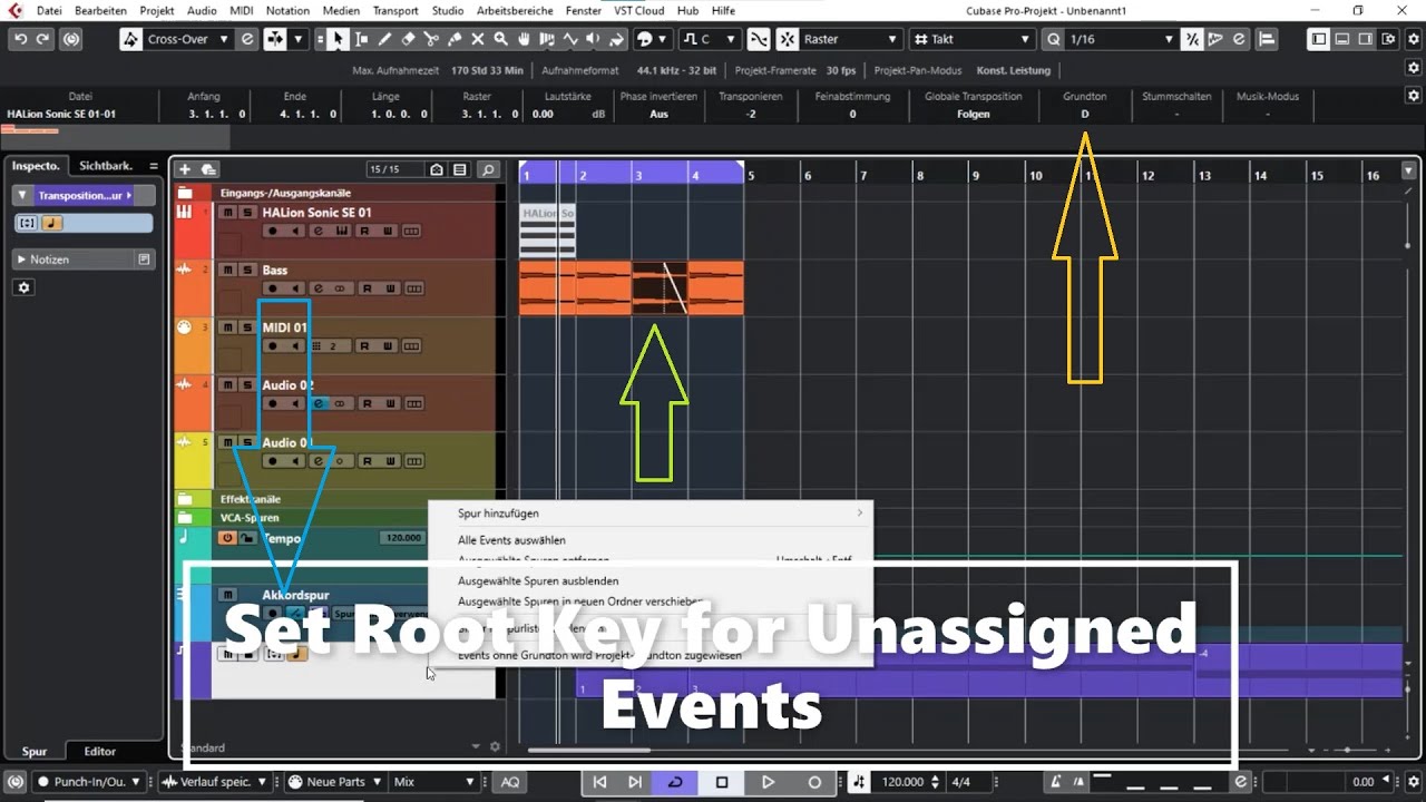 Cubase: Pitch & Transpose Part II - YouTube