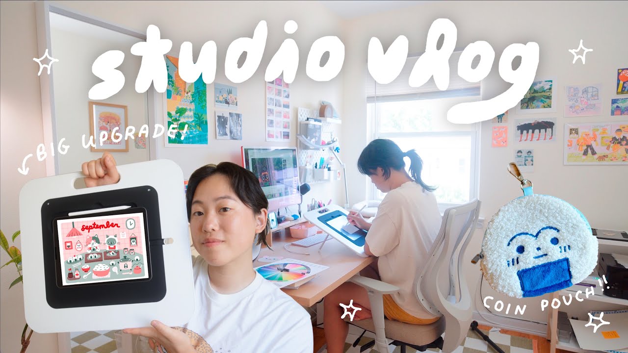 week in the life ☆ upgrading my drawing set up, riso calendar work ...
