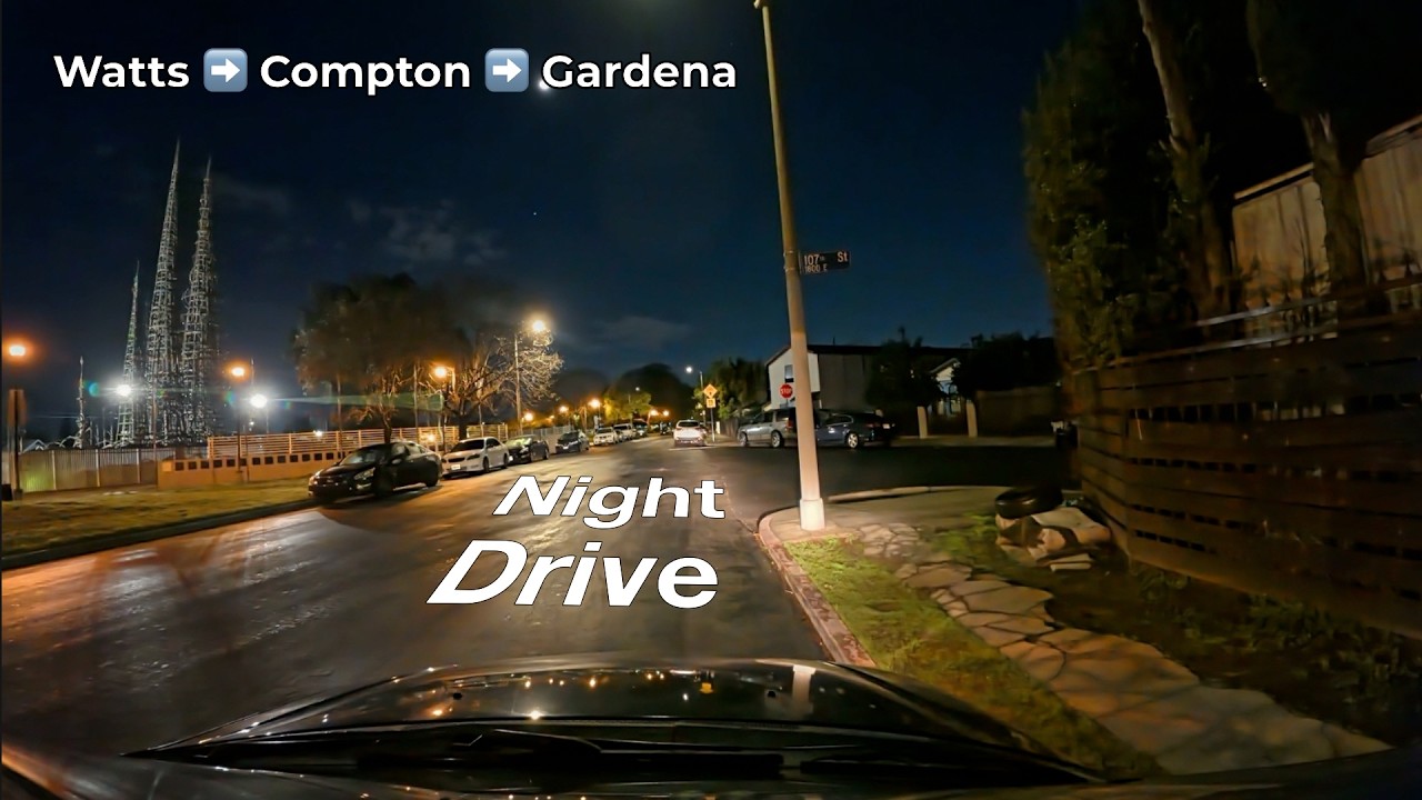 Late night POV Drive through Compton Watts and Gardena - YouTube