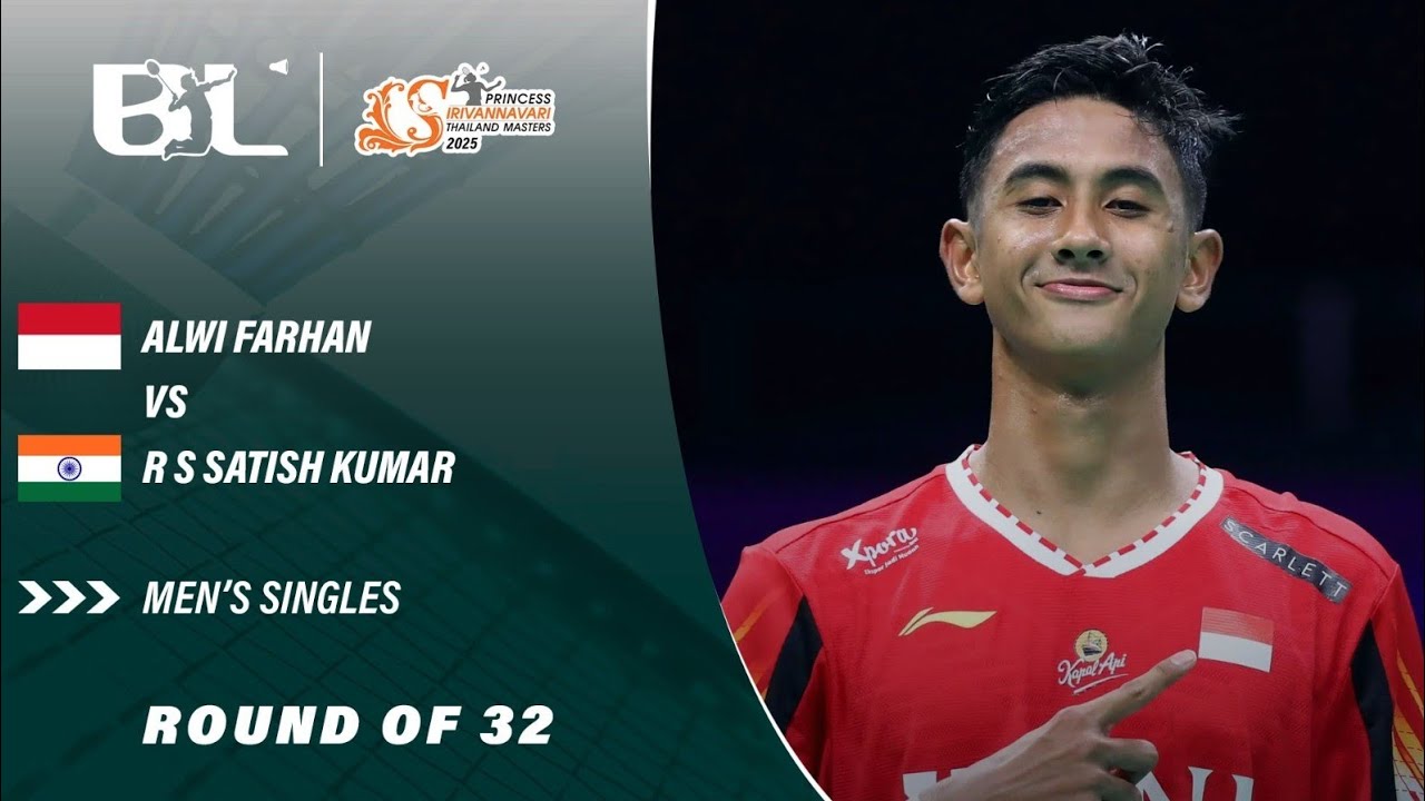 R32-MS | Alwi Farhan (ina) vs Rithvik Sanjeevi Satish Kumar (ind) | Thailand Masters 2025 - YouTube