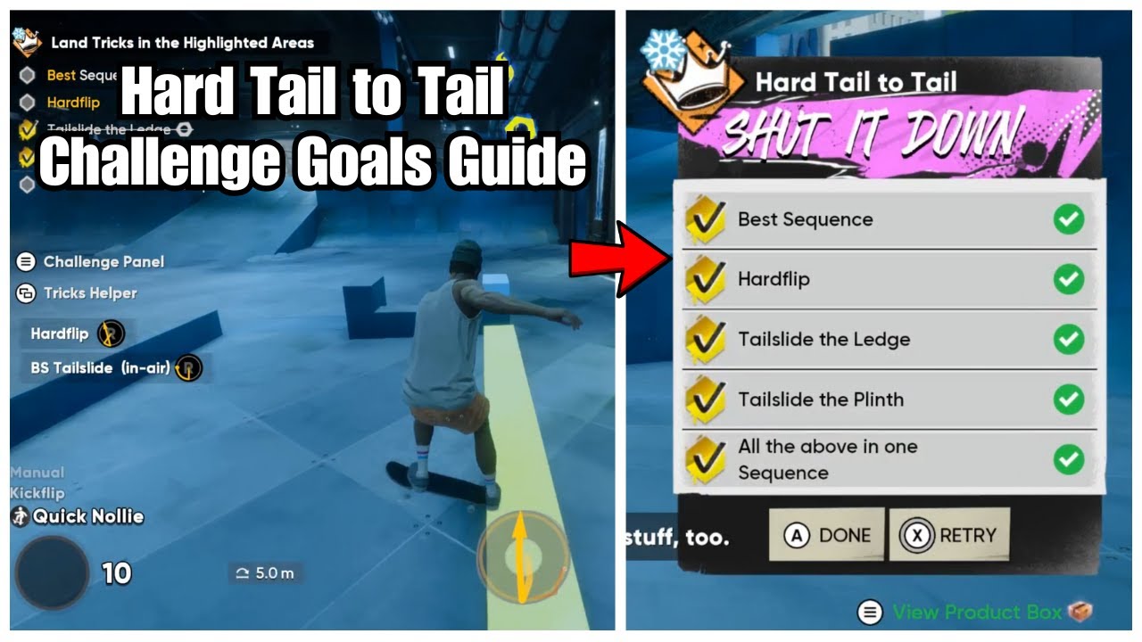 Skate 4 - Hard Tail to Tail Challenge Goals Guide - YouTube