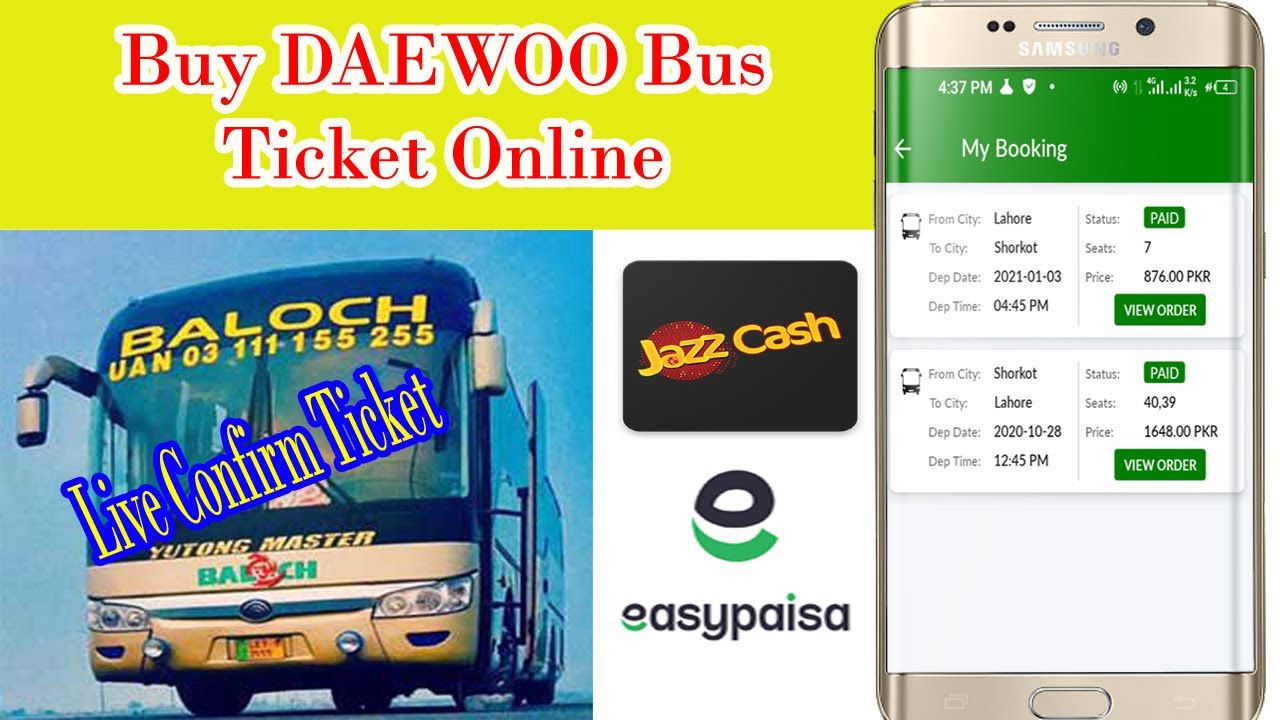 Buy Bus Ticket Online || Confirm Online Ticket Baloch Travel || Book ...