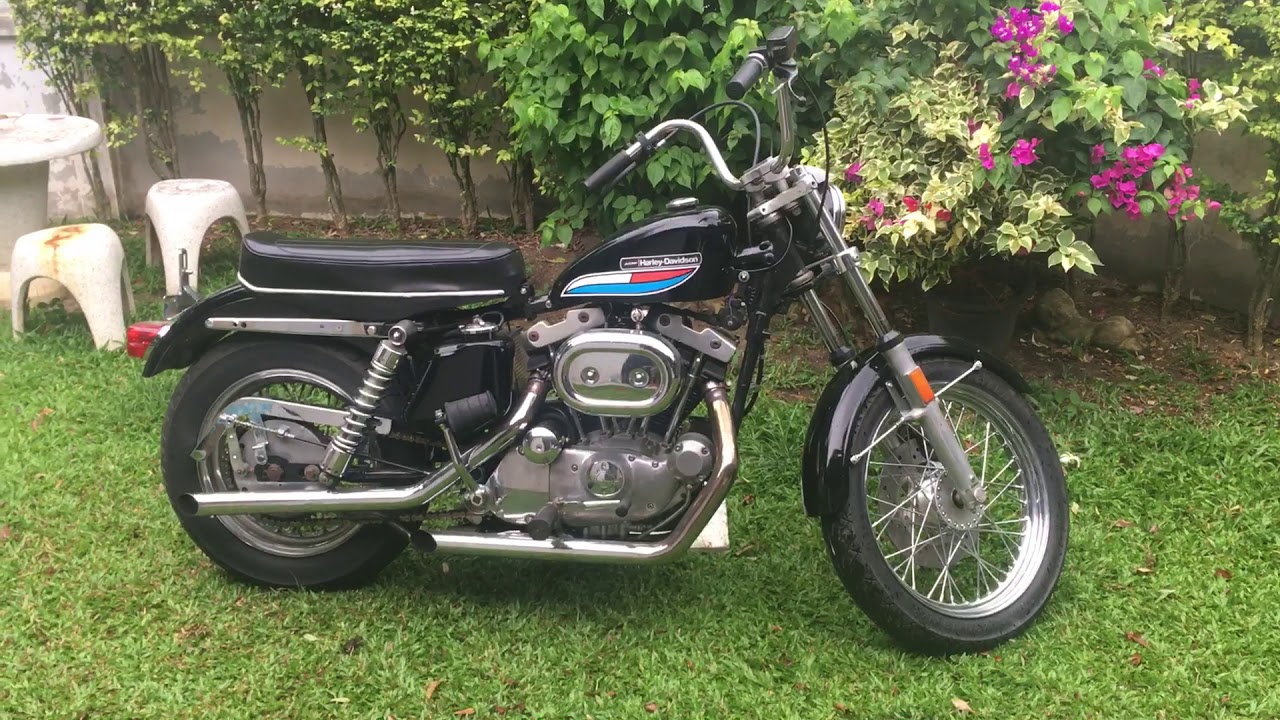 1973 harley davidson sportster ironhead xlh - YouTube