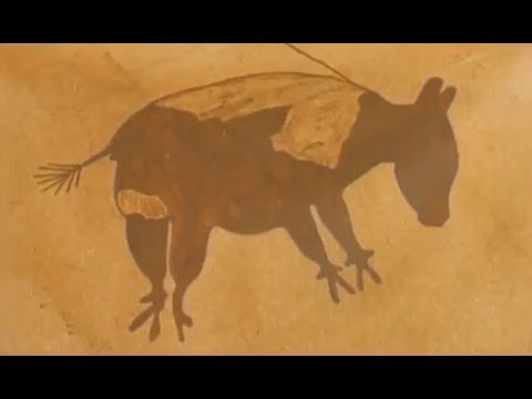 Diprotodon Cave Painting - Percy Trezise - YouTube