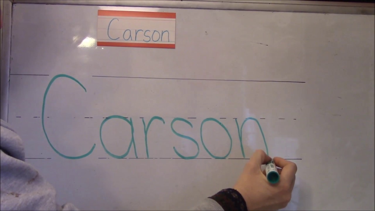 Carson Name Writing - YouTube