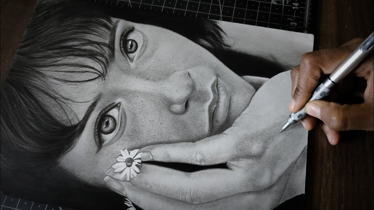 Hyper relastic portrait drawing!! How to draw hyper realism sketch ...