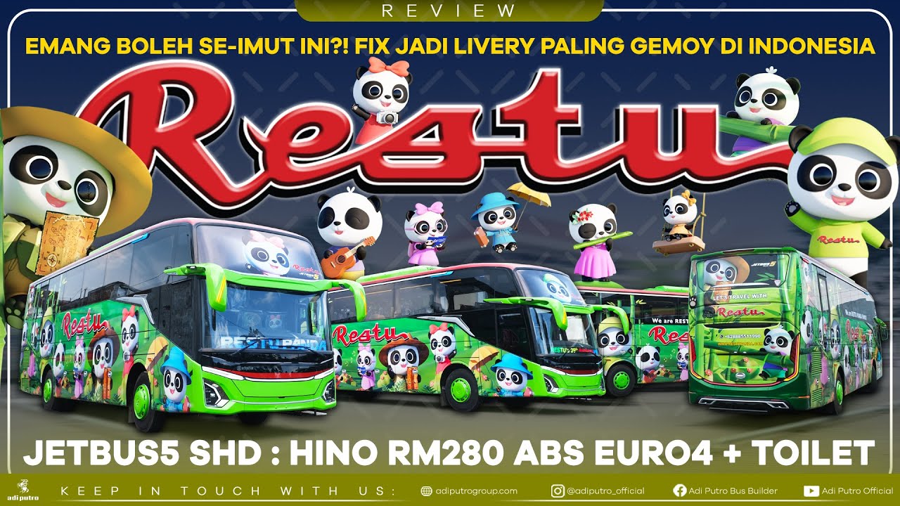 Jetbus5 SHD Terbaru PO RESTU PANDA : Livery Paling Gemoy Di Indonesia 🐼 ...