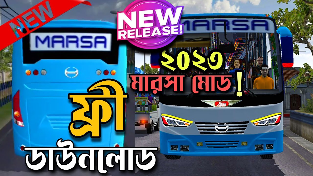 Release Marsha Bus Mod 2023! Bussid New Bangladeshi hino 1j Bus Mod ...