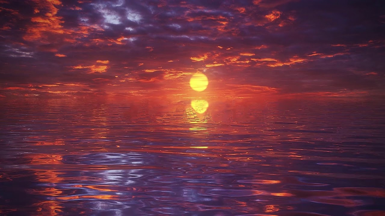 Motion Graphics "The Ocean At Sunset" - YouTube