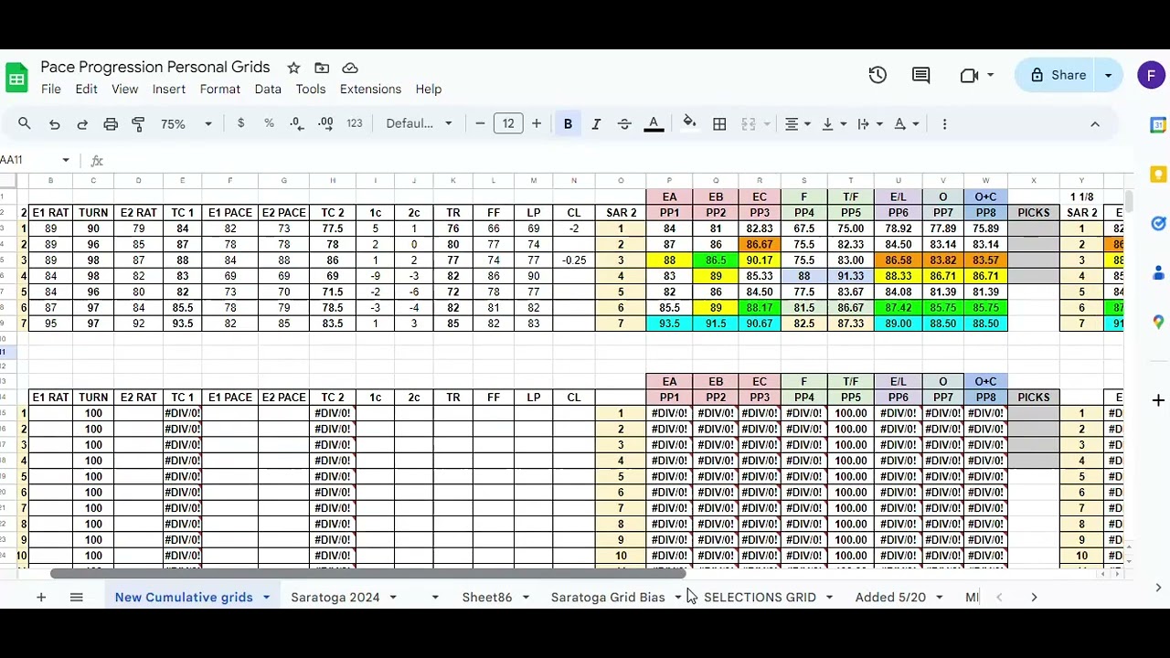 Pace Progression Model--Addition of the Cumulative Grid - YouTube