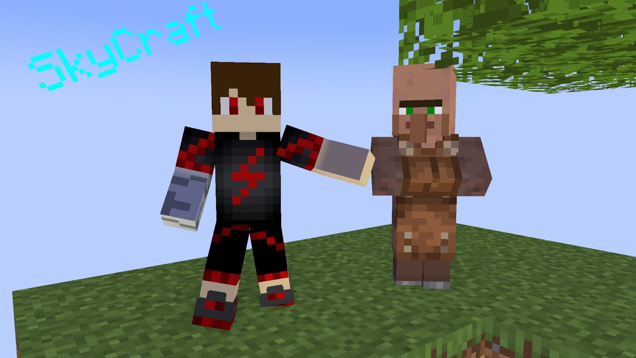 Der erste DORFBEWOHNER in SkyCraft | Minecraft SkyCraft #3 mit EverCat - YouTube