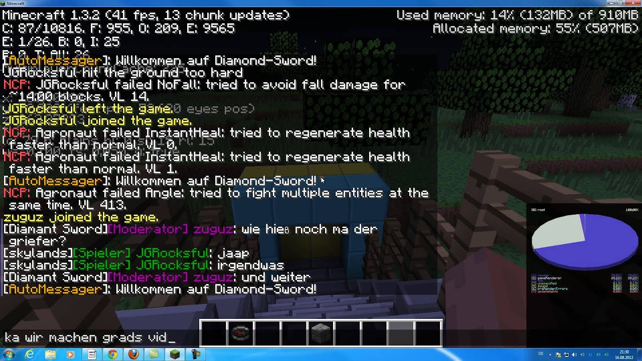 Minecraft 1.3.2 Server Vorstellung Diamond-Sword Teil 1 - YouTube