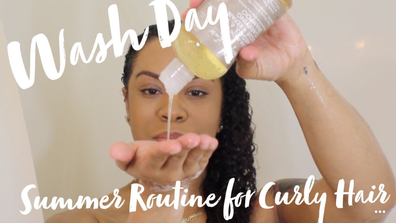 Wash Day: Summer Routine For Naturally Curly Hair - YouTube