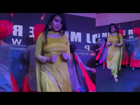 Desi Girl in Yellow Satin-Silk Dance with Punjabi Music