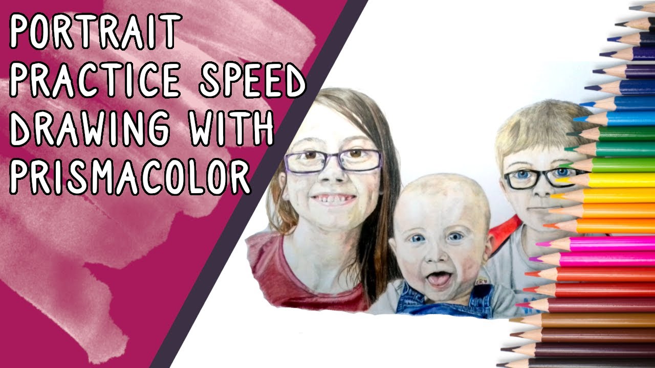 Practicing Portraits | Speed Drawing With Prismacolor - YouTube