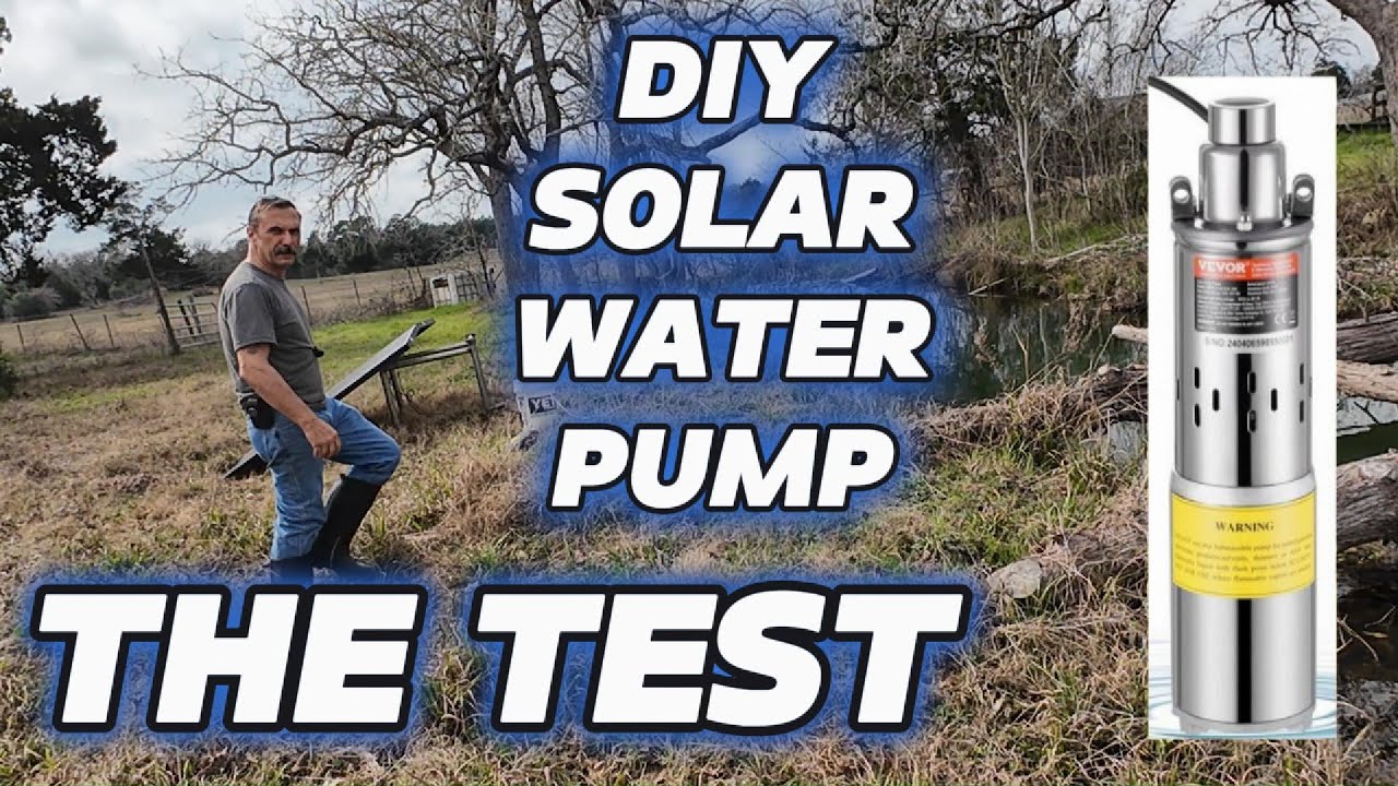 DIY Solar Water Pump The Test - YouTube