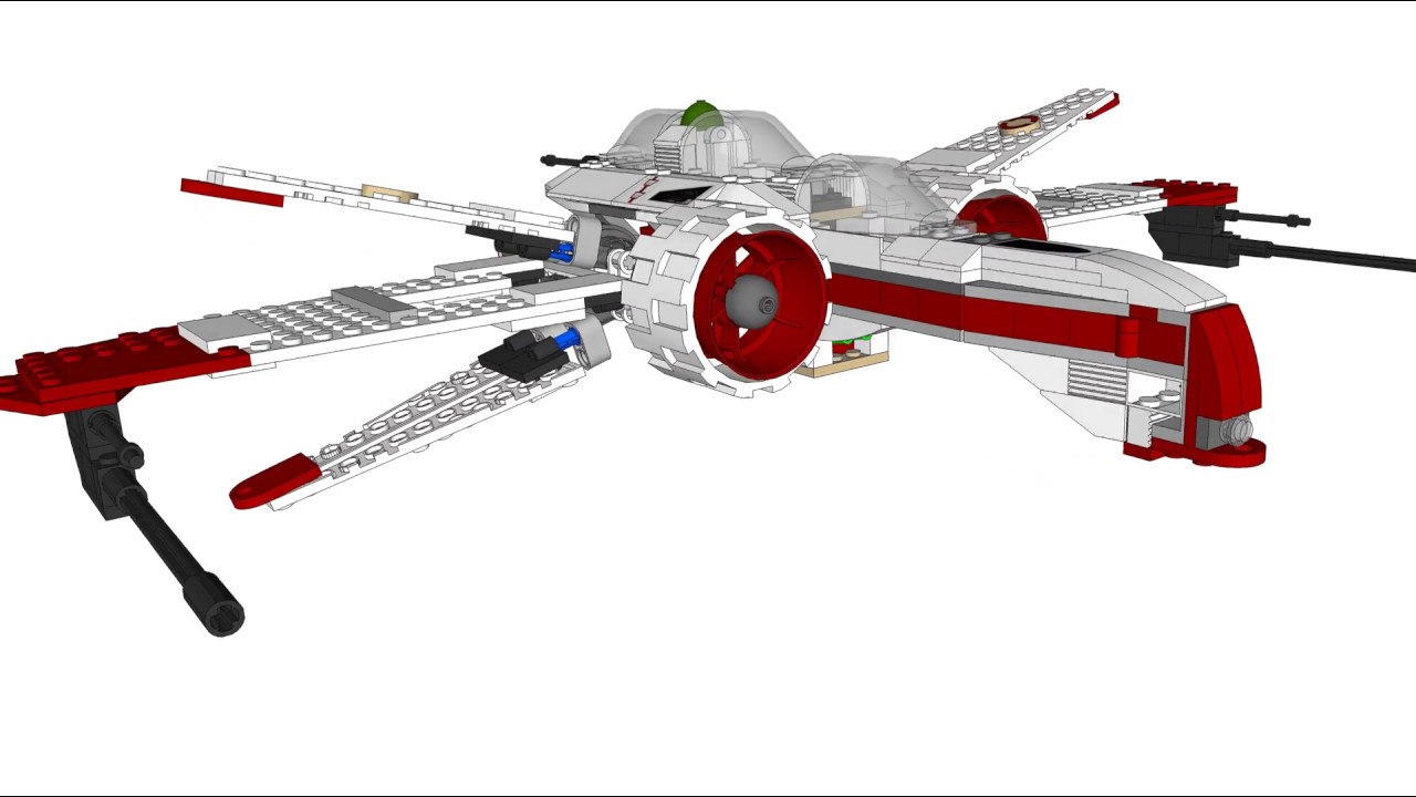 Lego 8088 ARC-170 Starfighter 3D Sketchup - YouTube