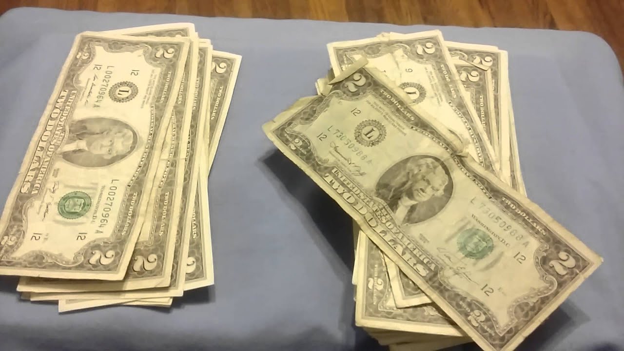 $2 Star Note Hunt, $168 bank strap, Rare note found - YouTube