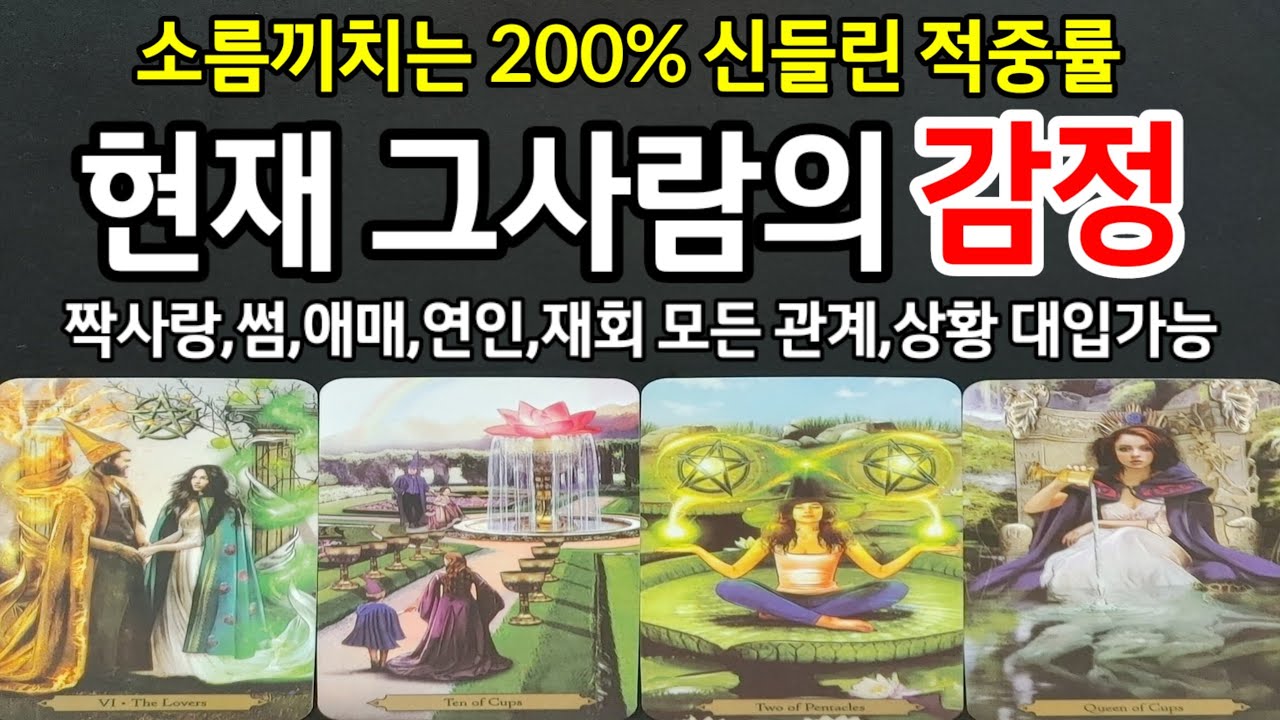 소름끼치는 200 신들린 적중률 현재 그사람의 감정짝사랑썸애매연인재회 모든 관계상황 대입 가능앞으로 두사람 어차피