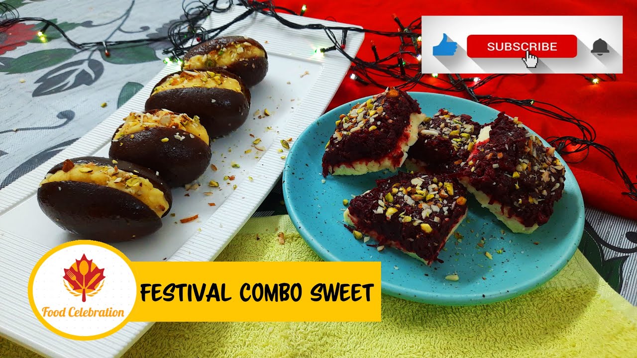 Festival combo sweets/Beatroot Sandesh/Stuffed Langcha.... - YouTube