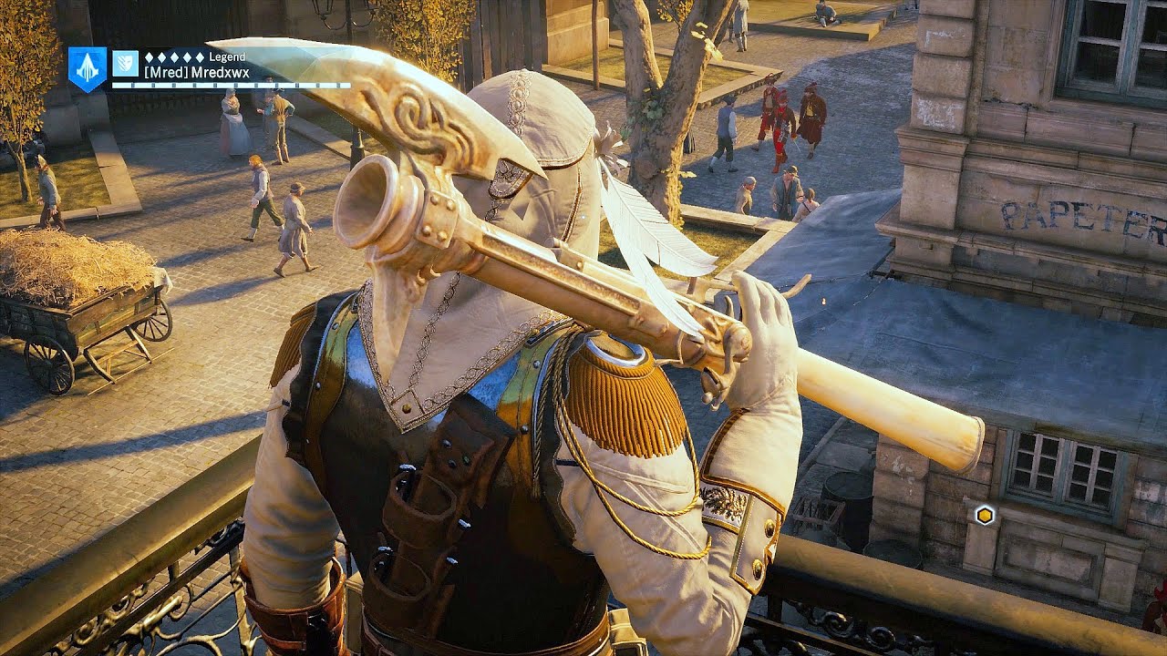 Assassin's Creed Unity Master Arno Custom Outfit Guillotine Gun Combat ...