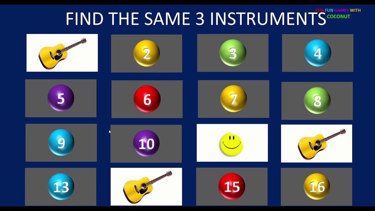 Hidden pictures - Musical instruments - YouTube