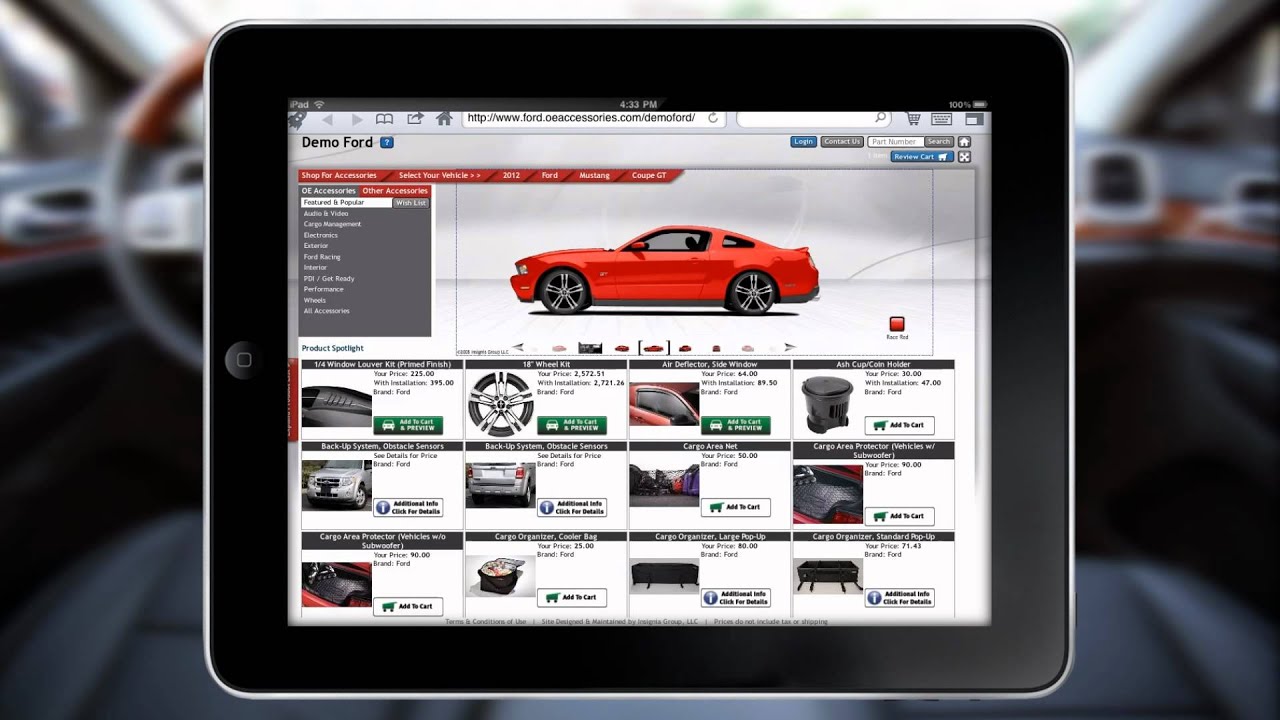 Car Accessory Sales Using an iPad - YouTube