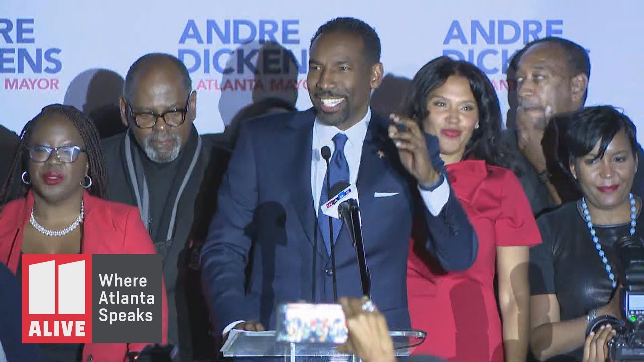 Andre Dickens wins Atlanta mayor's race | Watch live - YouTube