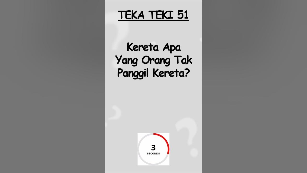 97) KUIZ TEKA TEKI 51 #tekateki #kuiz #lucu #tekatekilawak - YouTube