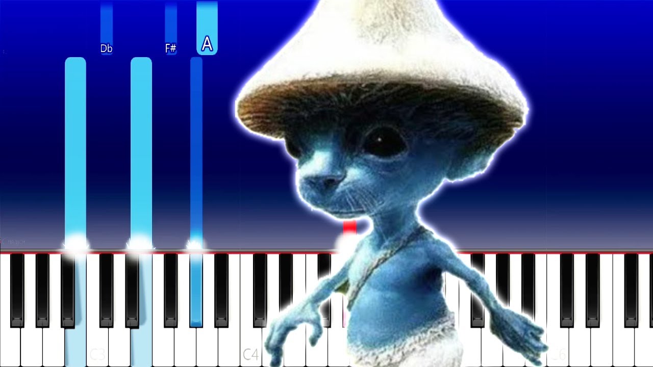 SMURF CAT SONG (we live, we love, we lie)(Piano Tutorial) - YouTube