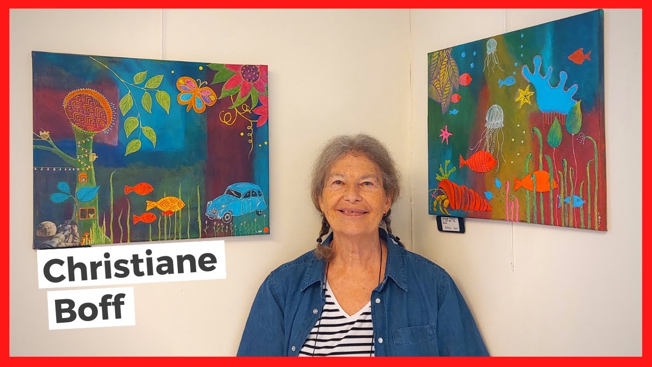 Christiane Boff, ou comment mélanger peinture et collage ! - YouTube