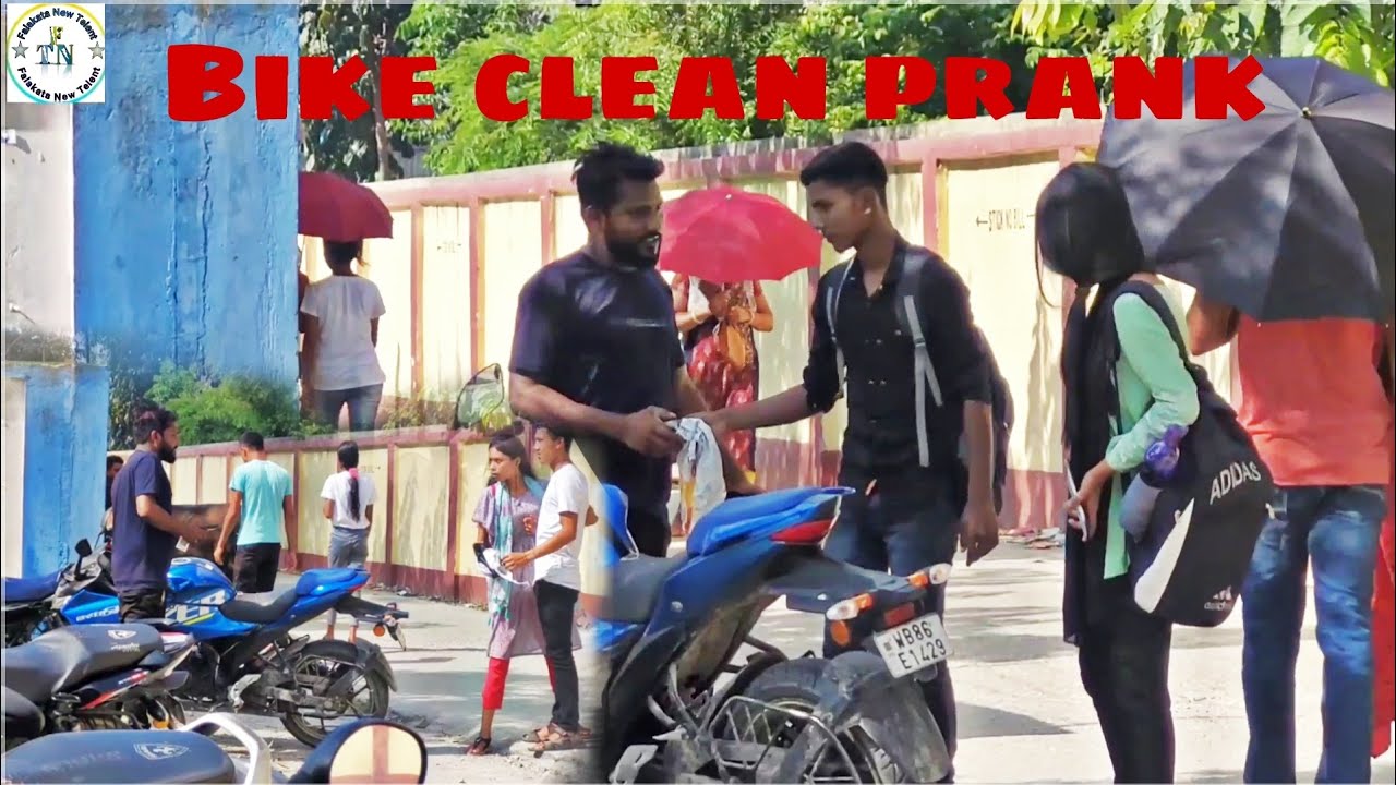 Bike Clean Prank//New Prank//viral Prank//Falakata New talent - YouTube