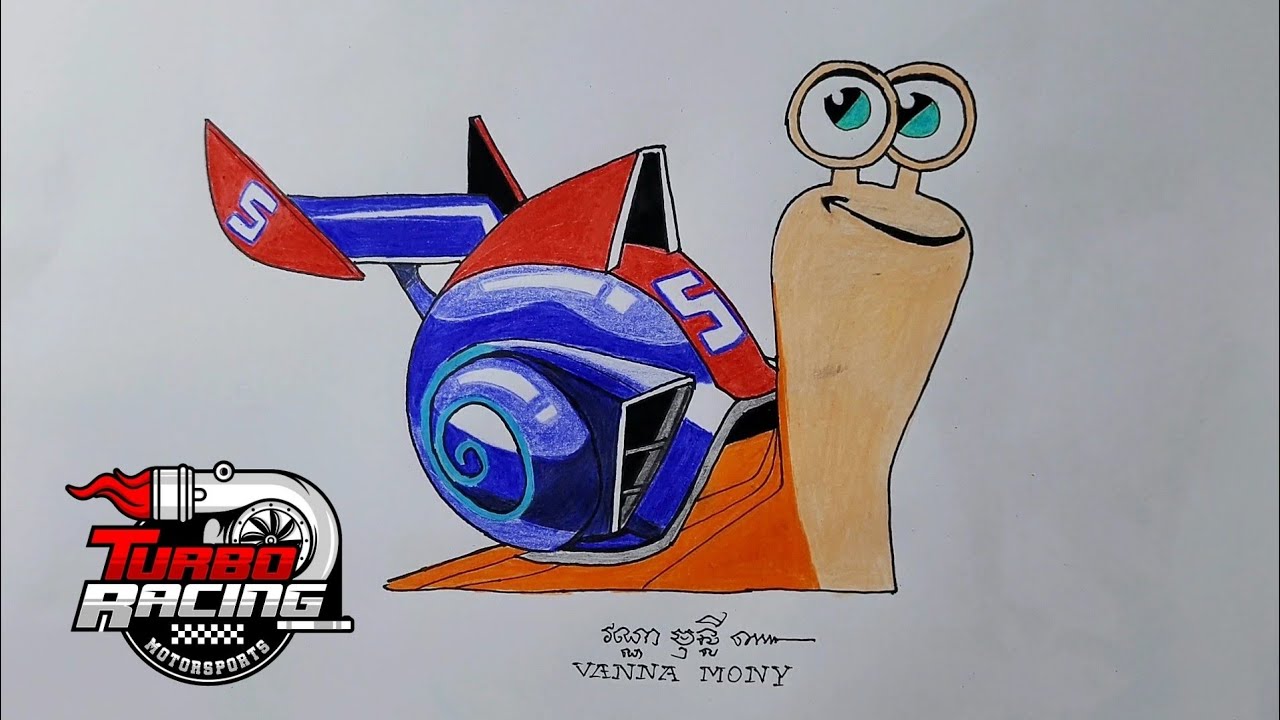 How to draw a Turbo snail easy |Cartoon drawing for beginners| - YouTube