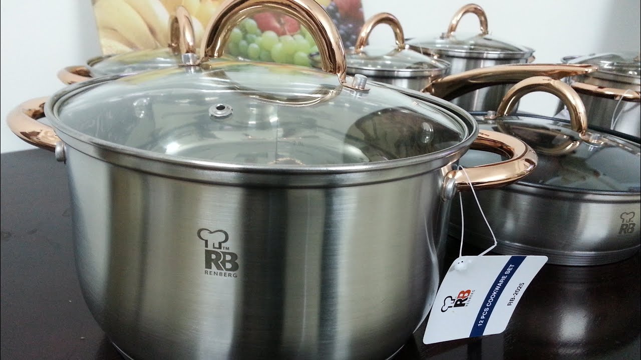 Unboxing Renberg Jumbo Cookware Set 12-Pieces - YouTube