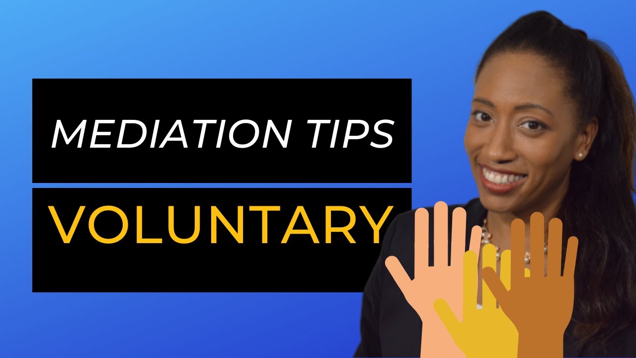 MEDIATION GUIDE FOR BEGINNERS / is mediation voluntary? - YouTube