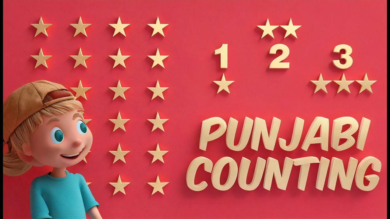 Punjabi Counting 1 to 30 | Counting in punjabi kids animation | ik do ...