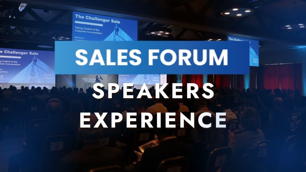 Sales Forum - Speakers Experience - YouTube