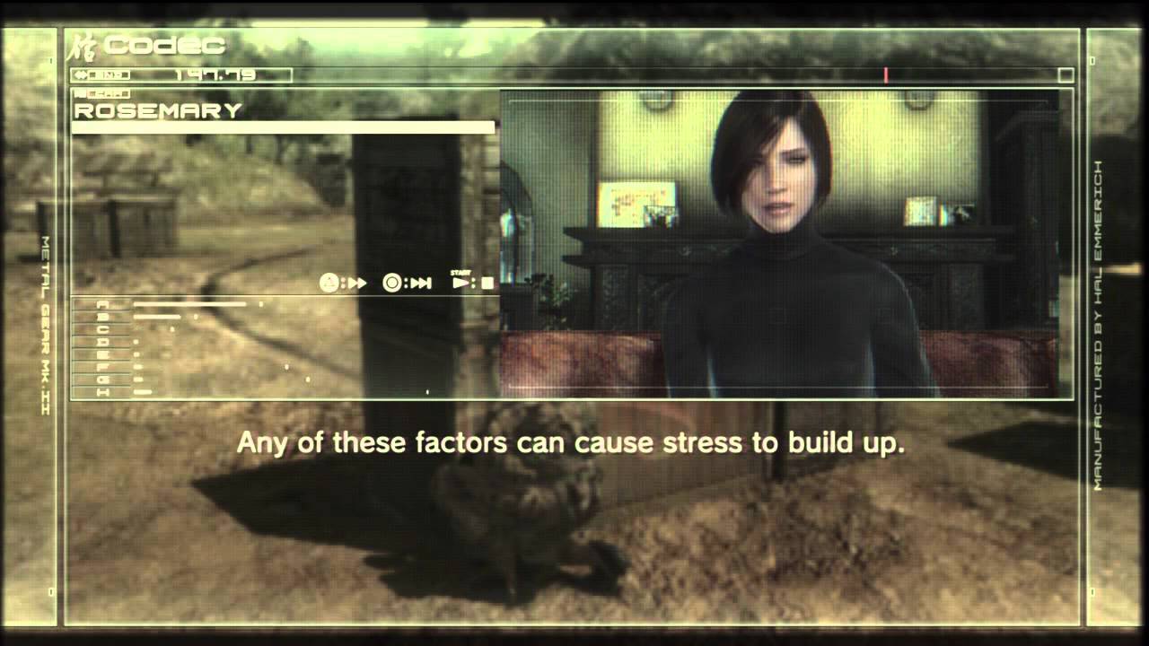 Metal Gear Solid 4 - Act 2 Rosemary Psych & Stress Test Evaluation ...