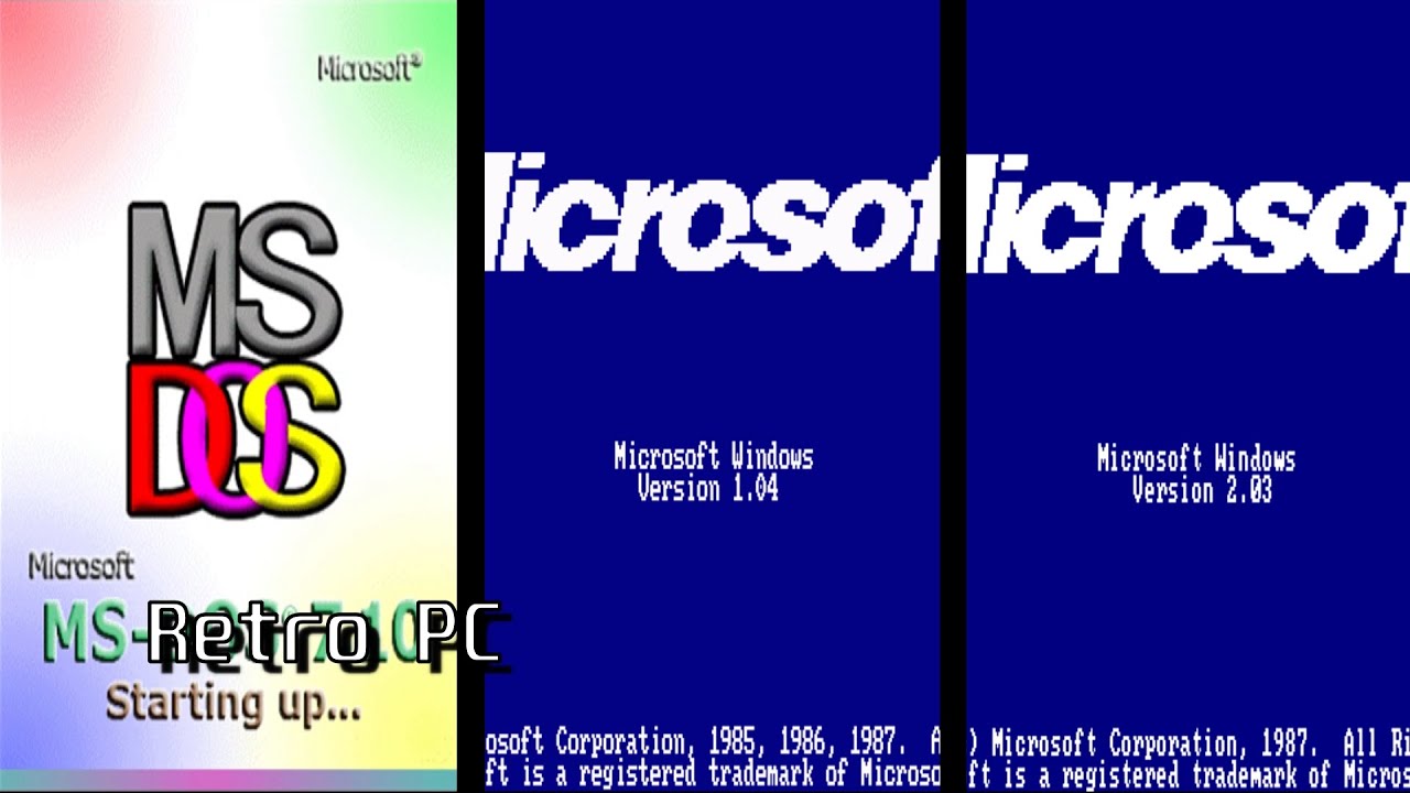 Retro PC - MS - DOS 7.1 CDU, Windows 1.04 IBM, & Windows 2.11/386 - YouTube