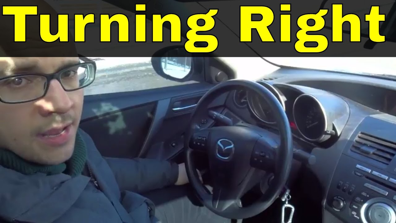 Turning Right-Major To Minor Road-Beginner Driving Lesson - YouTube