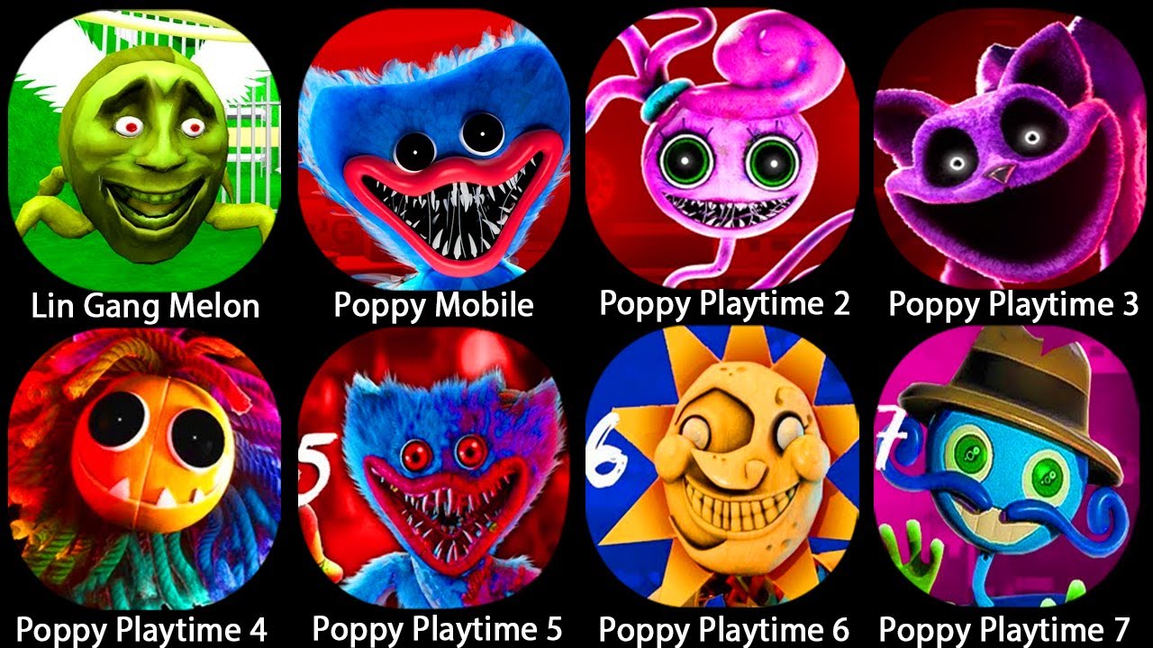 Poppy Playtime Chapter 5,Poppy Playtime 1 2 3 4,Roblox,Lin Gang Melon ...