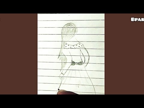 How to draw girl |pancil sketch for beginners|Girl drawing step by step ...