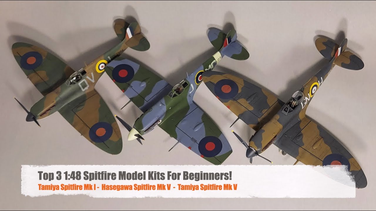 Top 3 Spitfire Model Kits For Beginners! Tamiya vs Hasegawa vs Tamiya ...