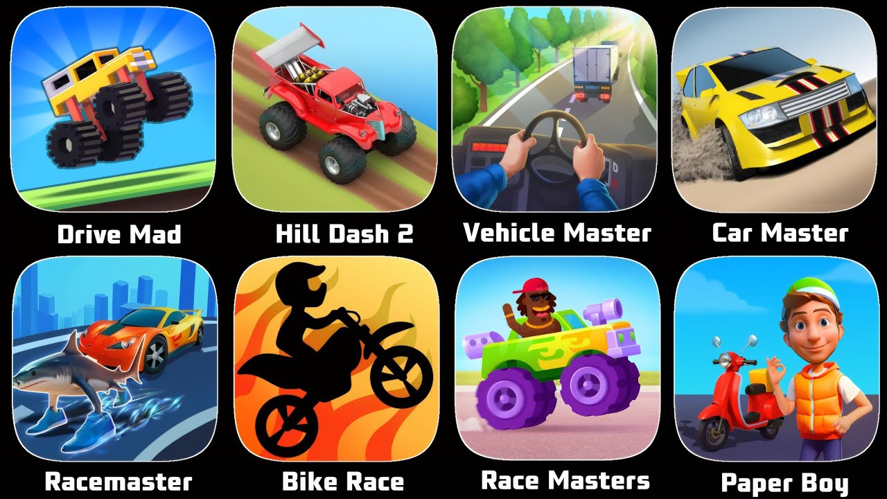 Drive Mad,Vehicle Master,Racemaster,Hill Dash 2,Car Master,Bike Race ...