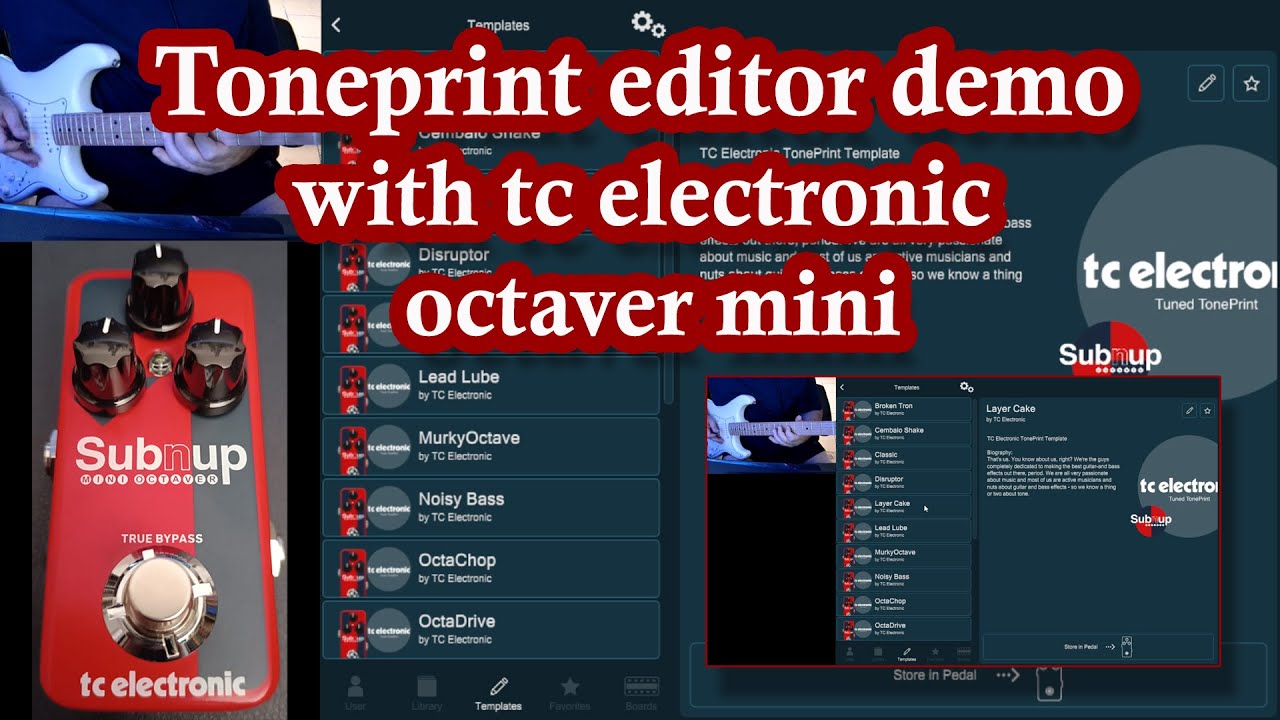 Toneprint editor and presets demo with TC Electronic Octaver mini - YouTube