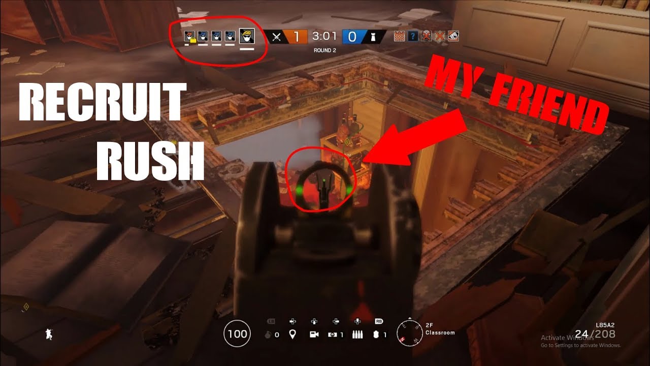 RECRUIT RUSH AGAINST MY FRIEND! - Rainbow Six SIege - YouTube