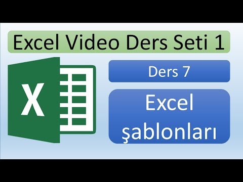 Excel şablonları: Ders programı, nöbet çizelgesi vb. - Excel dersleri 7