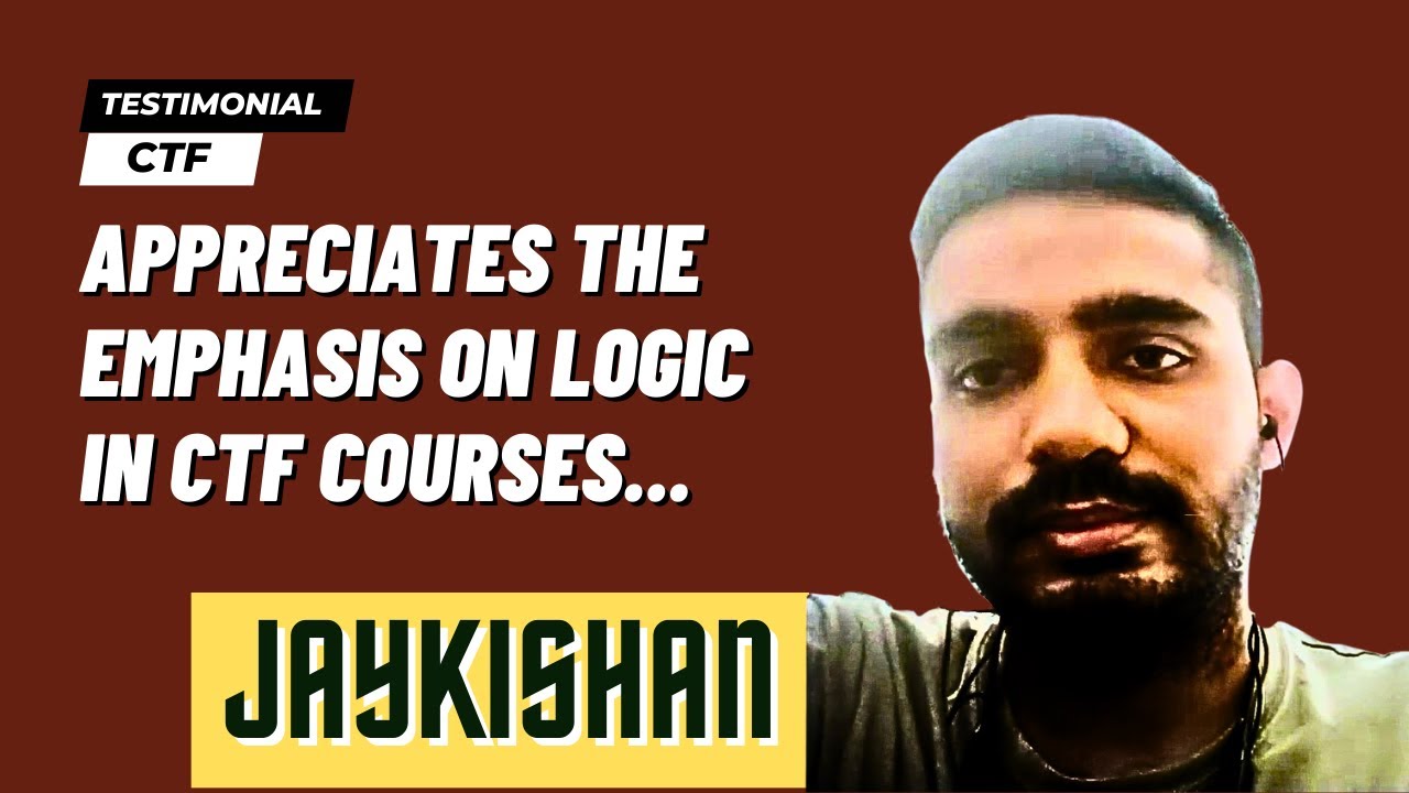 CTF Testimonial - Jaykishan - YouTube