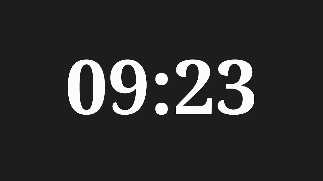 9 Minutes 23 Seconds Countdown Timer - YouTube